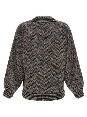 Missoni Chevron Knit Bomber Jacket