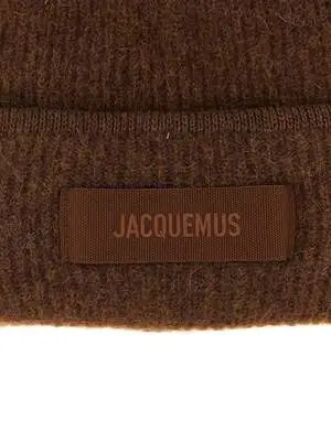 Jacquemus Le Bonnet Gros-grain' Beanie - Brown
