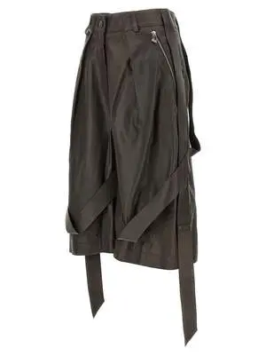 Attico Leather Bermuda Shorts