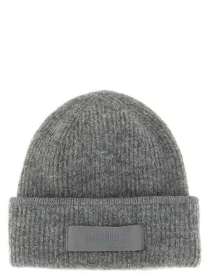 Jacquemus Le Bonnet Gros-grain' Beanie - Gray