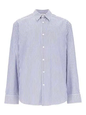 Celine Striped Cotton Shirt - Blue