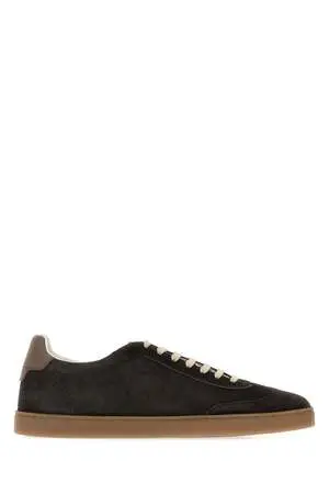 Brunello Cucinelli Dark Suede Sneakers