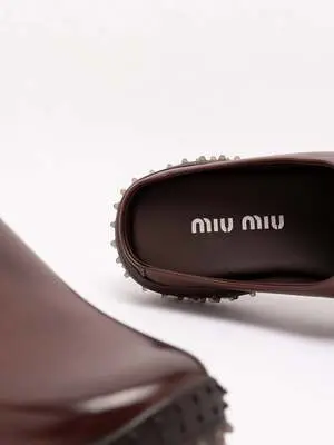 Miu Miu Leather Slides