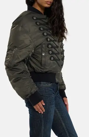 JADED LONDON Military Detail Bomber Jacket