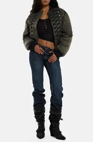 JADED LONDON Military Detail Bomber Jacket