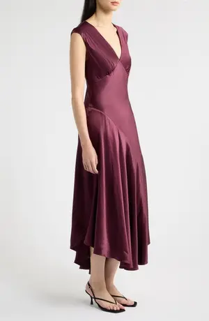 Rails Eleni V-neck Asymmetrical Midi Dress
