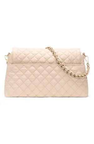 Mz Wallace Crosby Lock Leather Trim Shoulder Bag