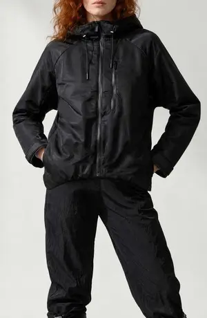 NOIZE Audrina Water Resistant Hooded Jacket - Black