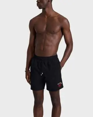 Vilebrequin Swim Trunks X Miami Heat Swimwear Motu - Black