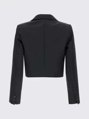 Elisabetta Franchi Cropped Single-breasted Virgin Wool Blazer With Peak Lapels - Black