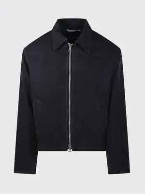 Our Legacy Organic Cotton Shirt Jacket With Classic Collar And Zip Closure