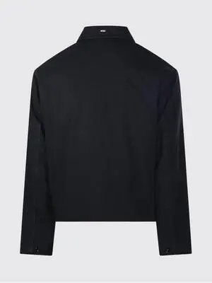 Our Legacy Organic Cotton Shirt Jacket With Classic Collar And Zip Closure