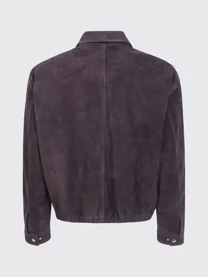 GIORGIO BRATO Calfskin Leather Shirt-style Jacket With Zip Closure