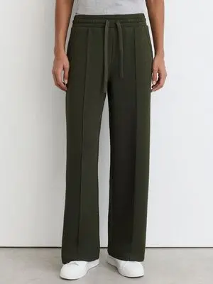 REISS Bella Premium Interlock Wide-leg Joggers