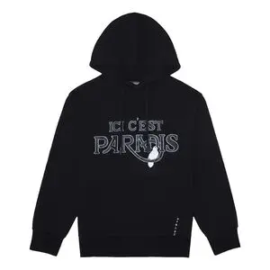 3.PARADIS Paris Saint-germain Ici C'est Paradis Hooded Sweater - Black