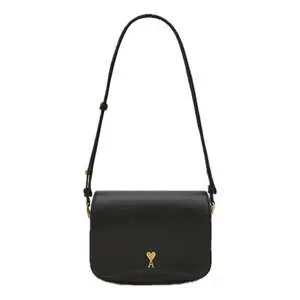AMI Paris Cowhide Leather Paris Bag - Black