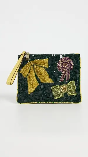 ALEMAIS Rosette Beaded Clutch