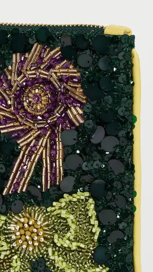 ALEMAIS Rosette Beaded Clutch