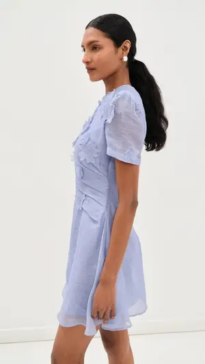 LEO LIN Elyse Petal Short Sleeve Mini Dress