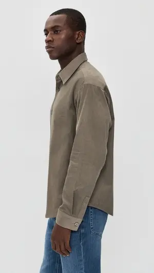 FRAME Micro Corduroy Shacket