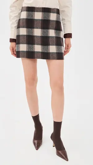 Theory Wool Blend Mini Skirt