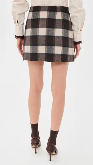 Theory Wool Blend Mini Skirt
