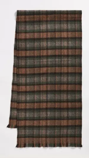 Vince Brushed Merino Bateman Plaid Scarf