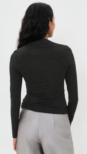 Enza Costa Lurex Jersey Slash Top