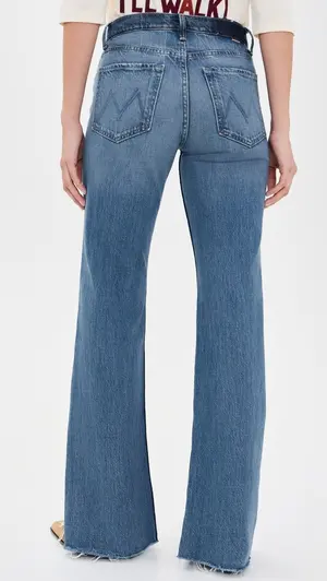 MOTHER Bookie Slit Twist Heel Fray Jeans