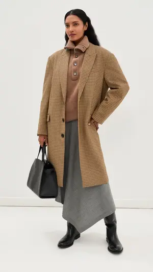 AMI Paris High Buttoned Collar Sweater