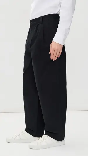 AARON LEVINE Double Pleated Workwear Pants
