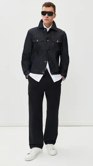 AARON LEVINE Double Pleated Workwear Pants