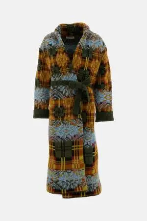 Dries Van Noten Cardigan Lungo Con Cintura