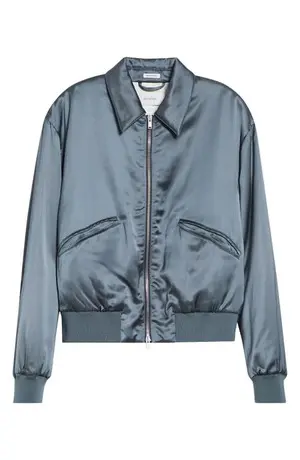 SECOND / LAYER Aces Satin Club Jacket - Gray