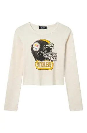Junk Food Graphic Cropped Thermal T-shirt - Birch