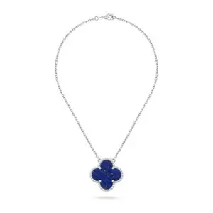 ZUVAN Clover Necklace Lapis Lazuli