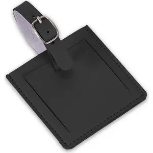 CAMPO MARZIO ROMA 1933 Dennis Square Label Holder Luggage Tag For Traveling Accessory Black