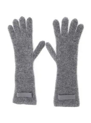 Jacquemus Les Gants Gros Grain Are Gloves Characterized A Composition Of Alpaca Wool, Nylon, And Merino Wool - Gray