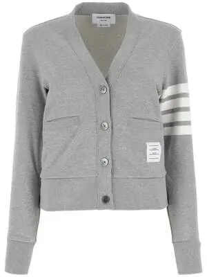 Thom Browne Striped Cardigan - Gray