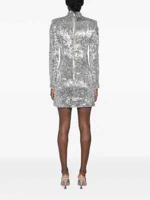 Balmain Sequin-embellished High-neck Mini Dress