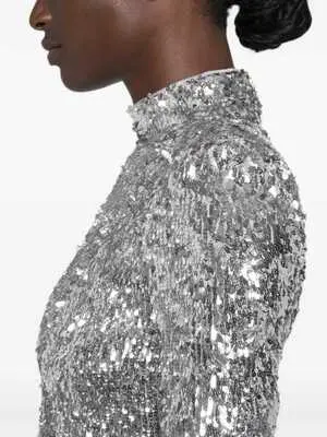 Balmain Sequin-embellished High-neck Mini Dress