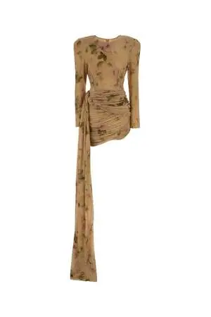 Magda Butrym Printed Stretch Tulle Dress - Multicolor