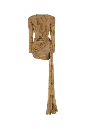 Magda Butrym Printed Stretch Tulle Dress