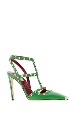 Valentino Garavani Grass Leather Rockstud Pumps