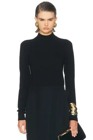 EAVES Gwynn Mock Neck Sweater - Black