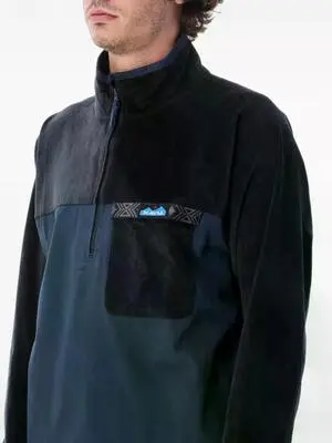 KAVU Throwshirt Flex Corduroy-panelled Half-zip Jacket