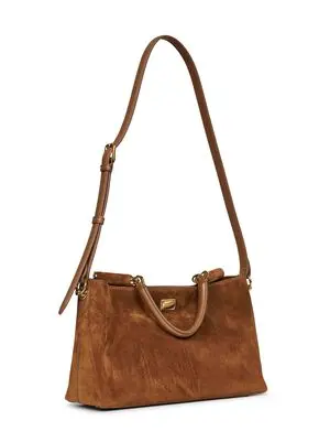 Dolce & Gabbana Camel Vittoria Medium Handbag With Shoulder Strap