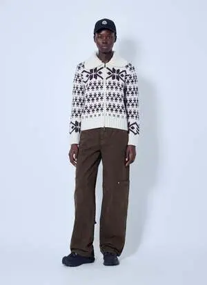 Moncler Fair Isle Zip Cardigan