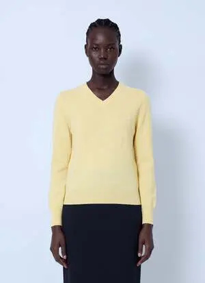 Miu Miu V-neck Wool Sweater - Yellow