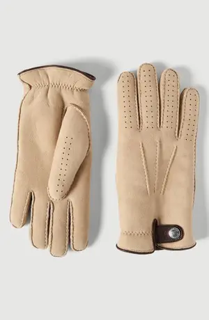 Brunello Cucinelli Suede Curly Shearling Gloves